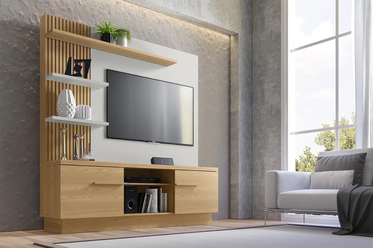 ℹ Centro de entretenimiento para TV: Diseño moderno y funcionalidad para tu sala de estar ️